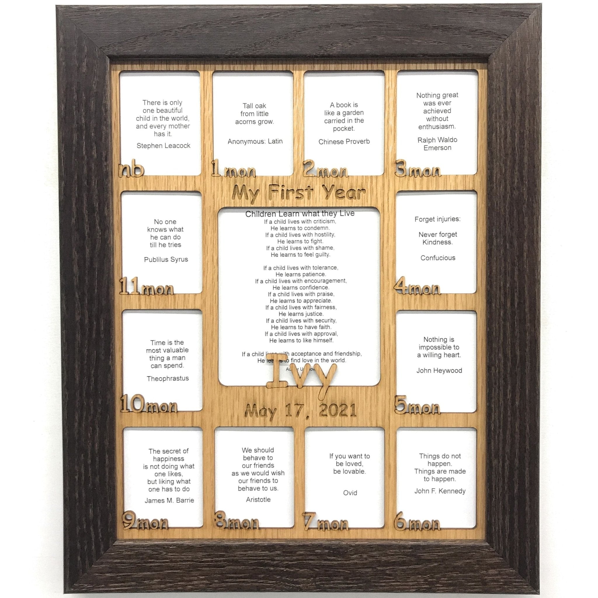 Baby First Year Picture Frame - $67.00- $137.00 - Legacy Images ...